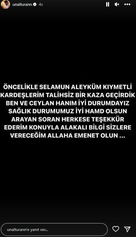 Ünal Turan ve şarkıcı Ceylan Koynat tünelde hız denemesi yaparken kaza ... Ünal Turan ve şarkıcı Ceylan Koynat tünelde hız denemesi yaparken kaza ...