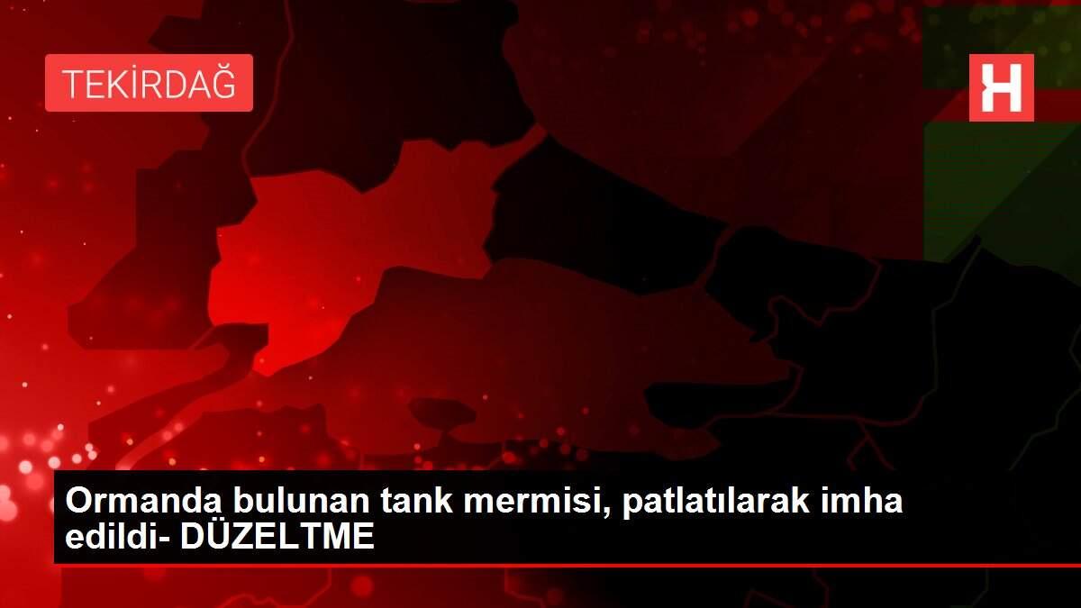 Ormanda bulunan tank mermisi, patlatılarak imha edildi- DÜZELTME - Haberler