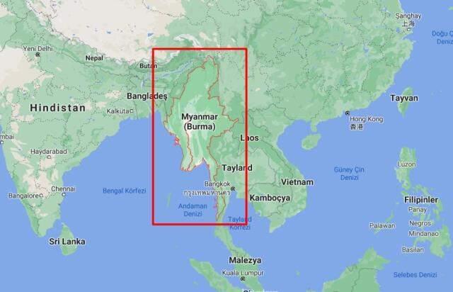 Myanmar nerede, hangi kıtada bulunuyor? Myanmar haritadaki yeri neresi ...