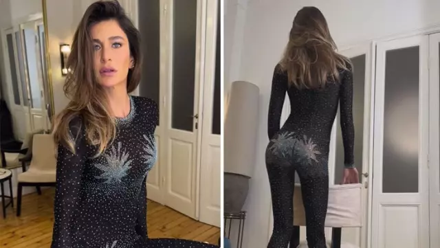 Berrak Tüzünataç, daracık tulumuyla kalça dansı yaptı