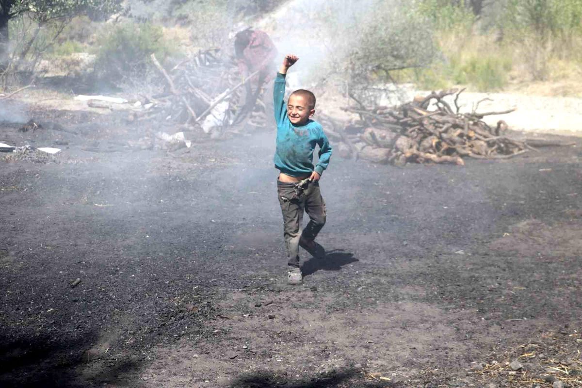 Sivas'ın Zara ilçesinde kavurucu sıcakta mangal kömürü üretimi sürüyor ...