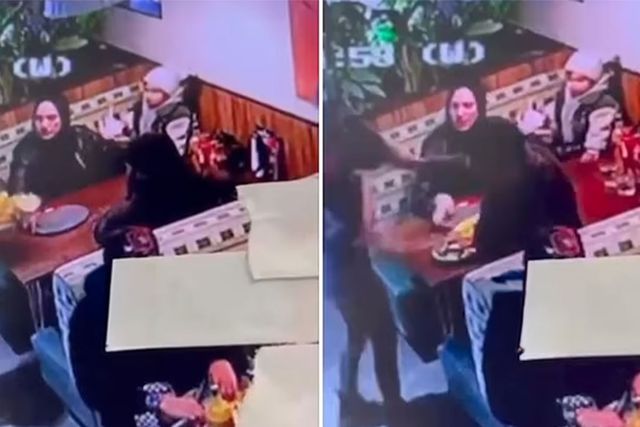 The man who hit the female waiter in the face with a plate has been ...