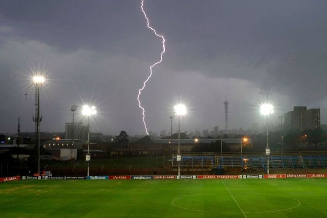 During the match, four female football players who took shelter under a ...