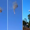 The hot air balloon caught fire in the sky: 8 dead.