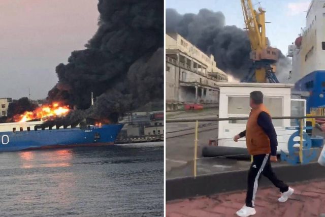 Russia struck a Turkish ship in Ukraine's Odessa Port.