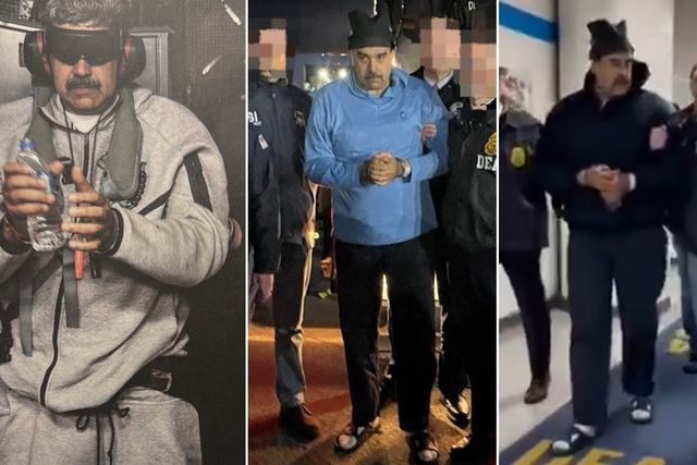 The appearance of Maduro, captured by the U.S., in three different ...