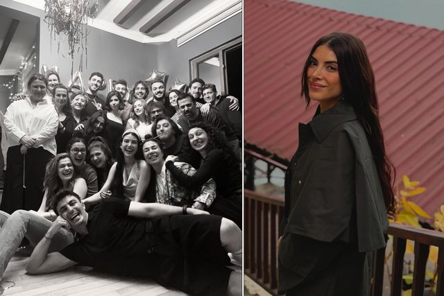 Early birthday surprise for Deniz Baysal on set.