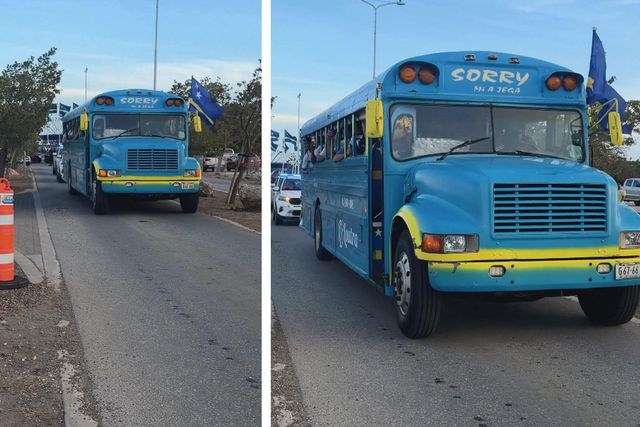The bus of the Curacao National Team, which will participate in the ...