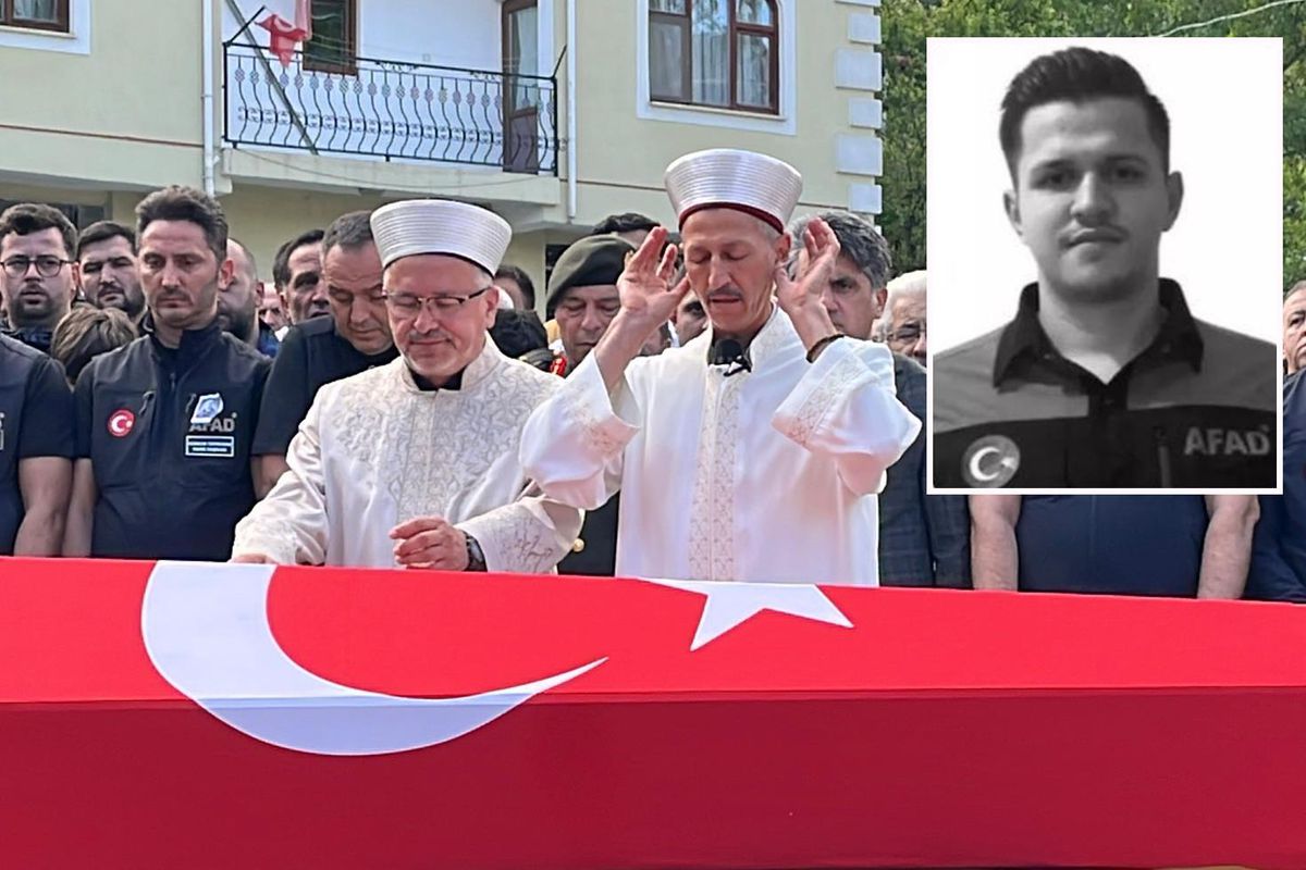 Görevi başında şehit olan AFAD personeli Ömer Faruk Özkan'ı son ...