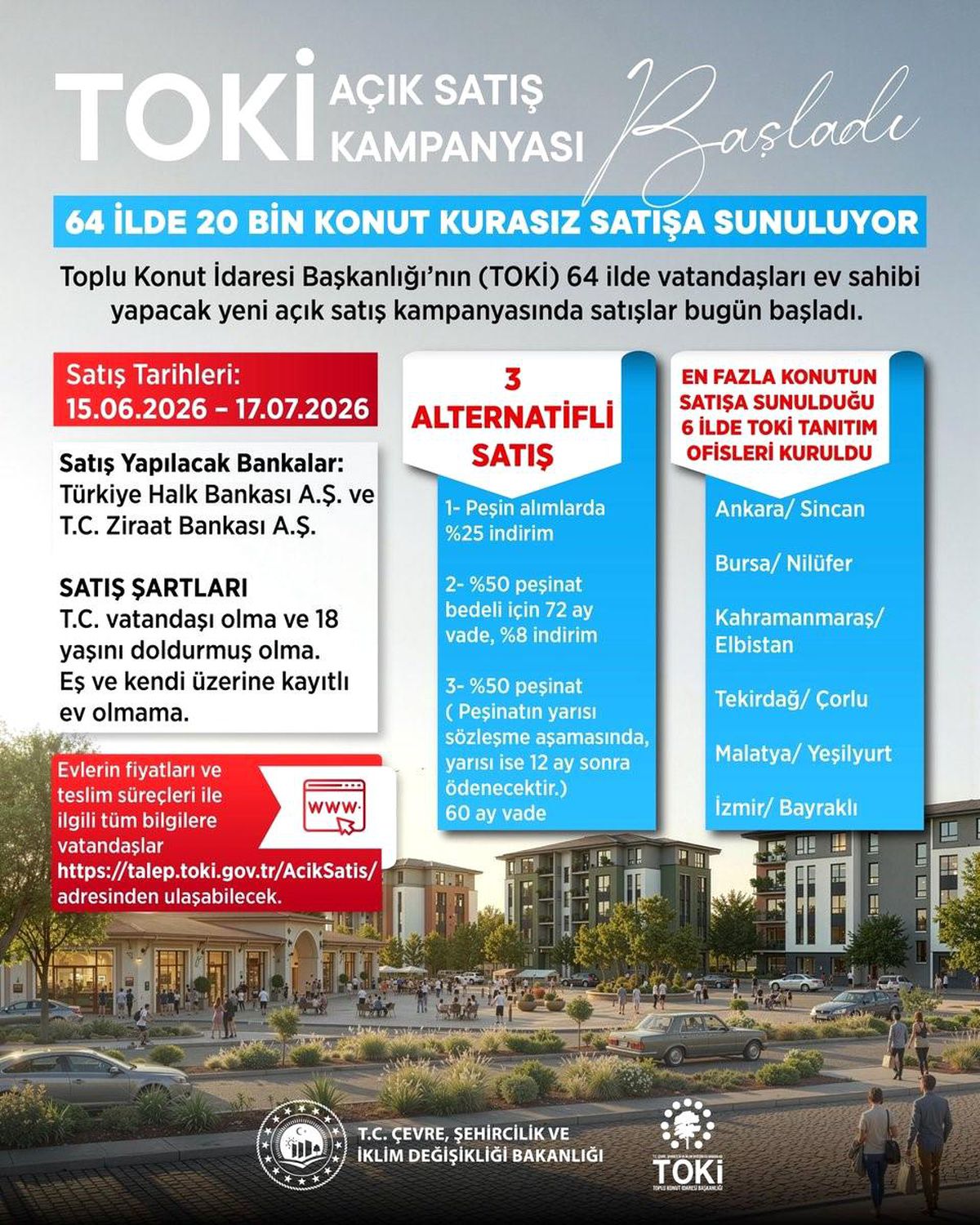 Bakan Kurum: "TOKİ açık satış kampanyası bugün başlıyor" - Haberler